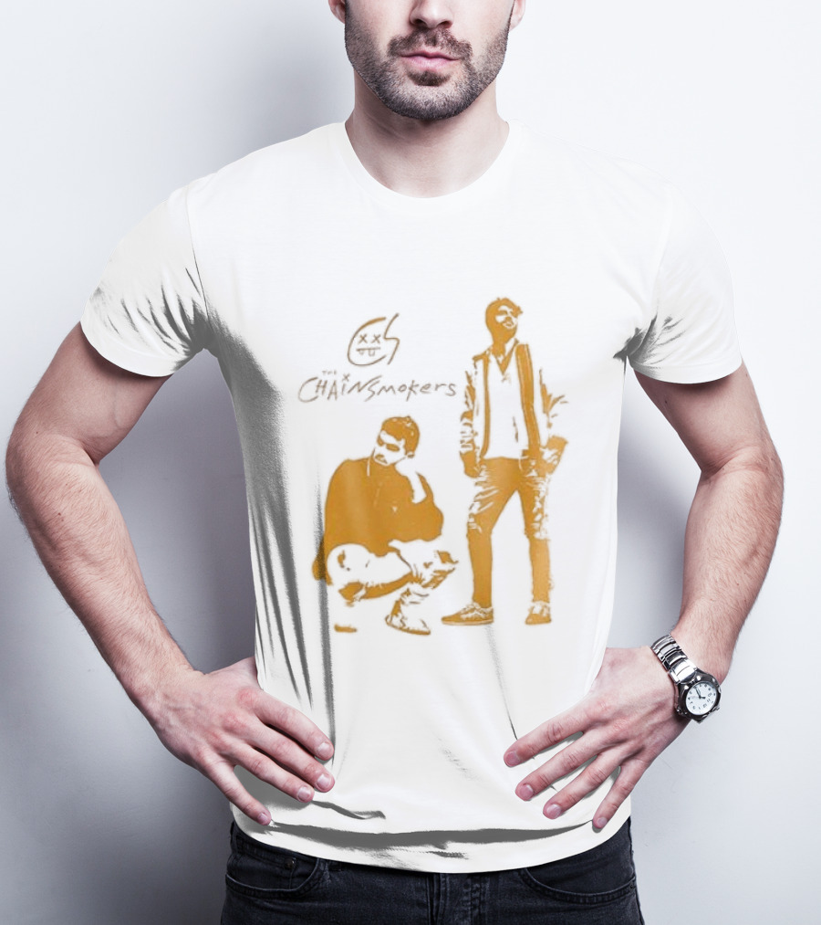 The Chainsmokers Tour Silhouette Band Icon Sketch T-Shirt
