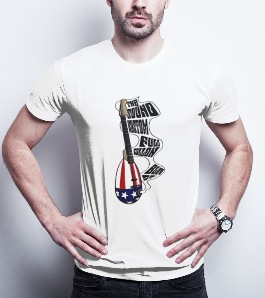 The Sound Kustom Full Gallon Blow Up Patriotic Guitar Americana T-Shirt