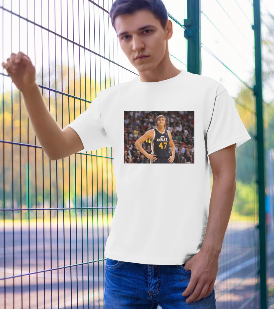 Andrei Kirilenko No. 47 AK 47 Utah Jazz Classic NBA Basketball T-Shirt