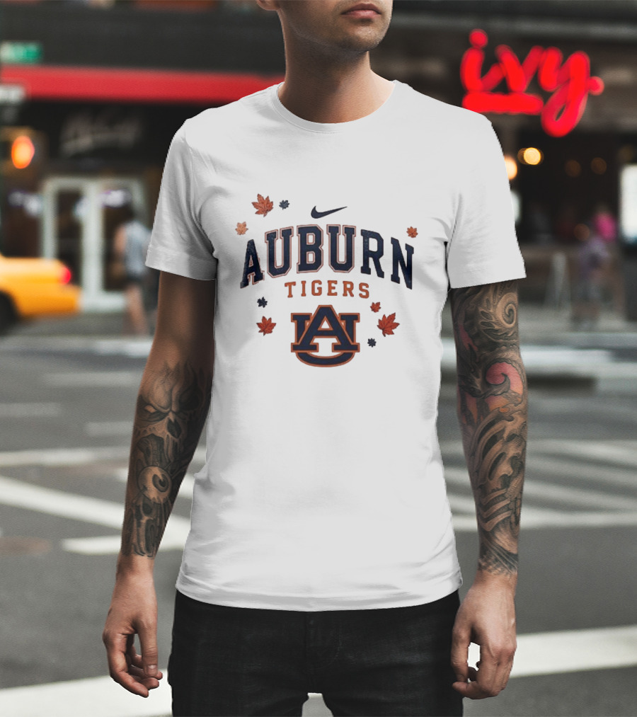 Auburn Tigers Nike Fall Leaves University Spirit T-Shirt