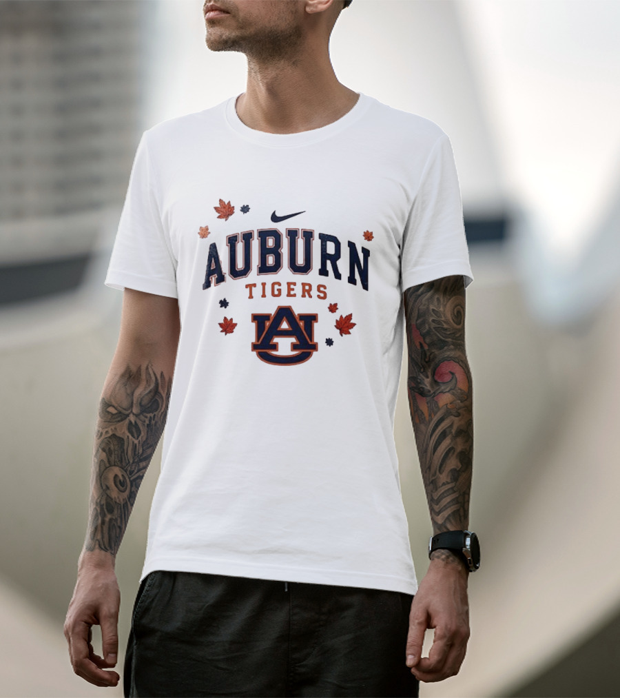 Auburn Tigers Nike Fall Leaves University Spirit T-Shirt