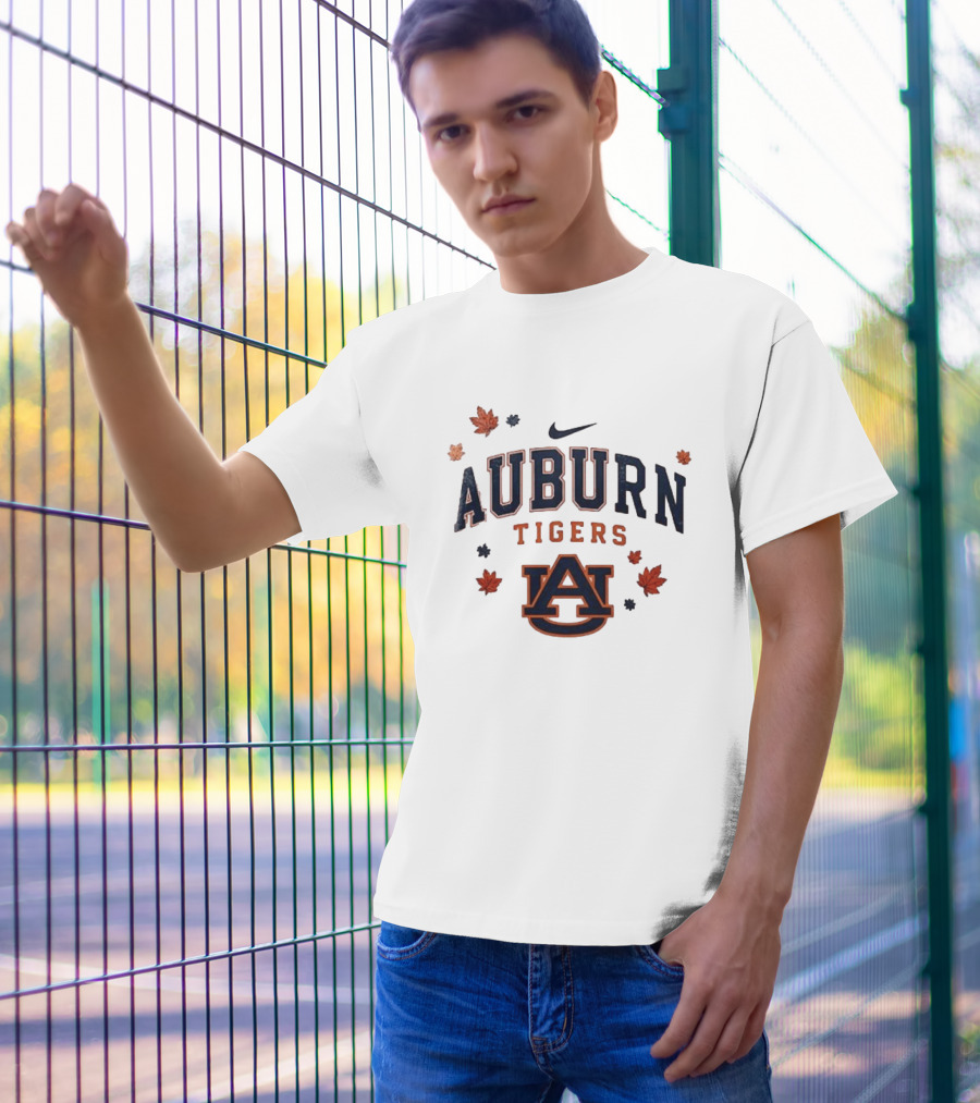 Auburn Tigers Nike Fall Leaves University Spirit T-Shirt