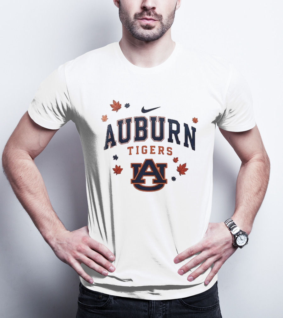 Auburn Tigers Nike Fall Leaves University Spirit T-Shirt