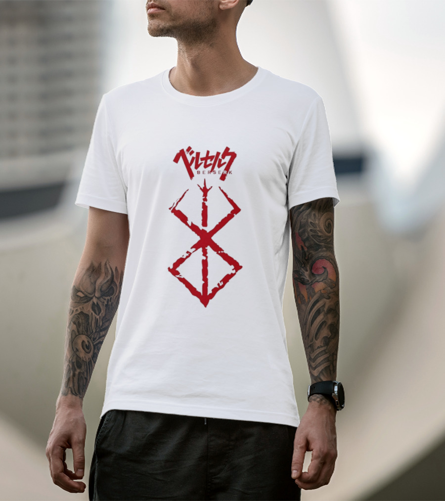 Berserk Sacrifice Symbol Red Japanese Text Anime Series T-Shirt