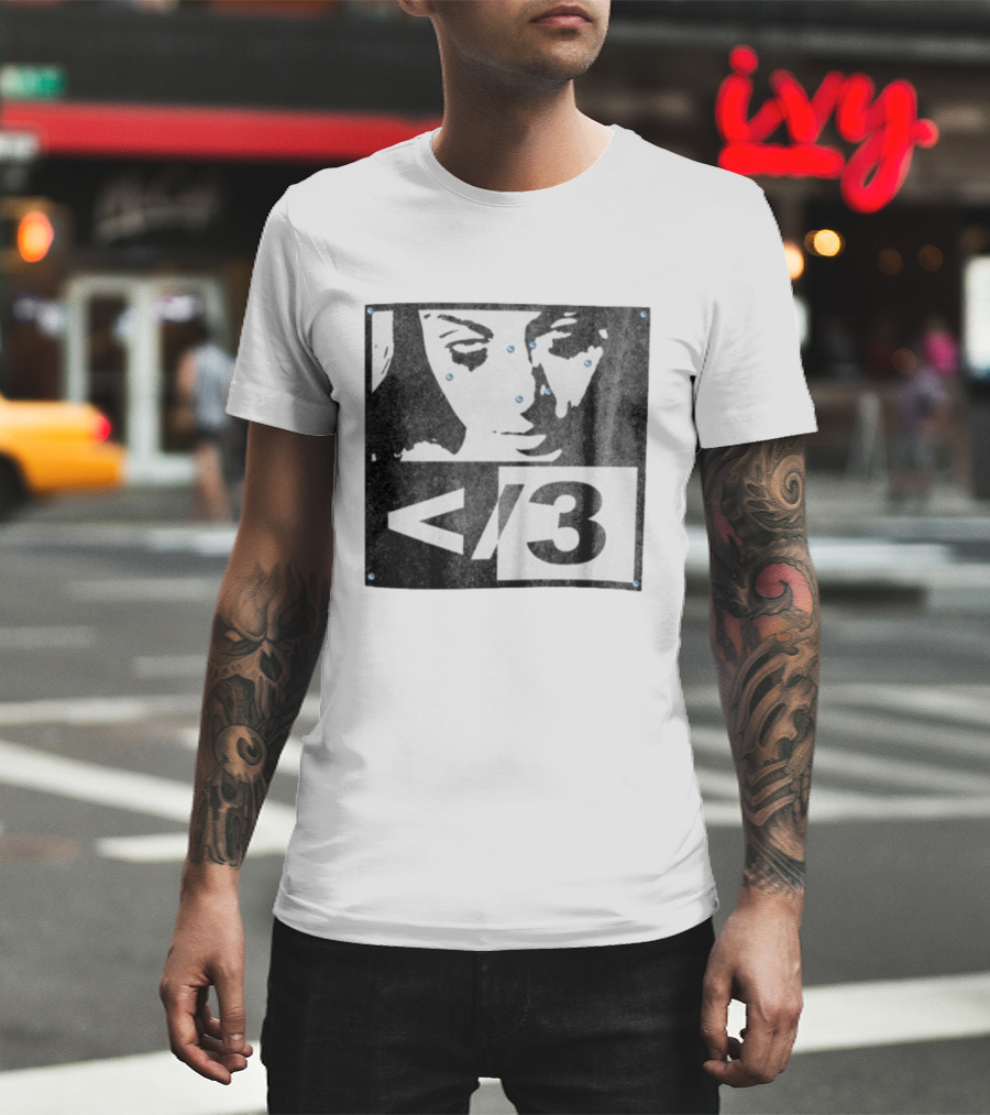Destroy Lonely Store Piercing Face Black White <3 T-Shirt