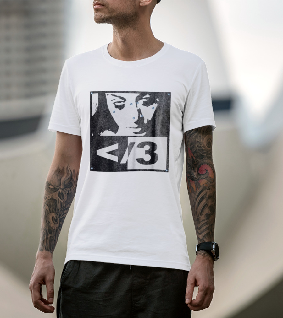Destroy Lonely Store Piercing Face Black White <3 T-Shirt