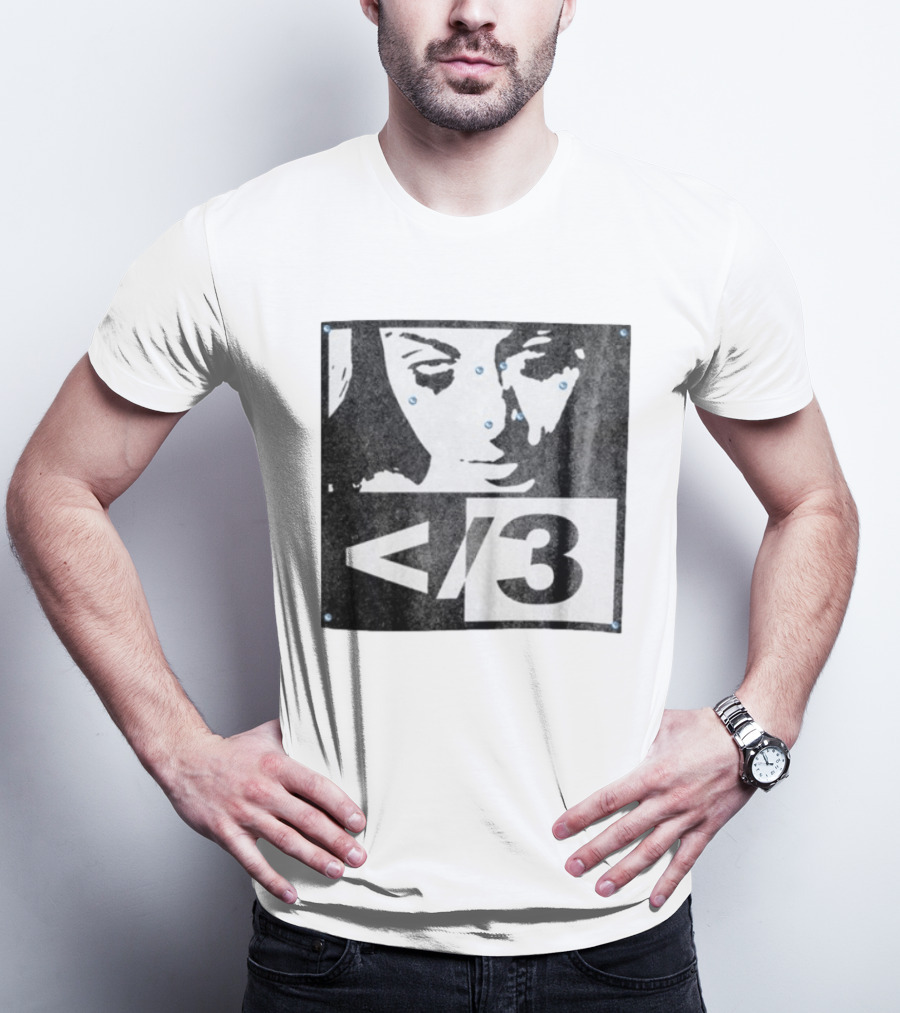 Destroy Lonely Store Piercing Face Black White <3 T-Shirt