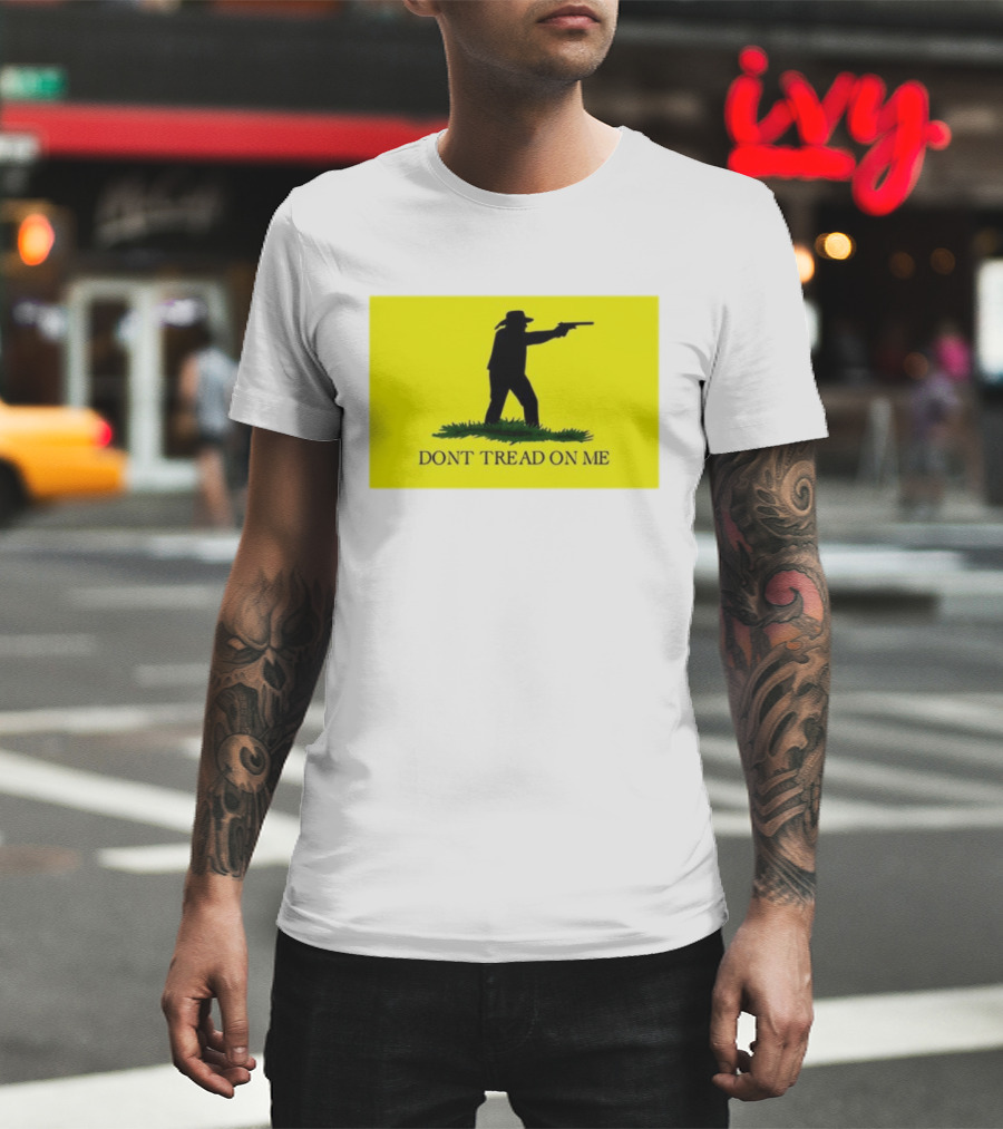 Jordan Salinas Don't Tread On Me Cowboy Silhouette Yellow T-Shirt