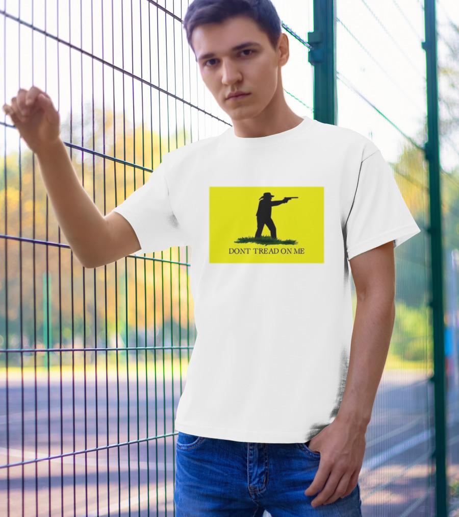 Jordan Salinas Don't Tread On Me Cowboy Silhouette Yellow T-Shirt
