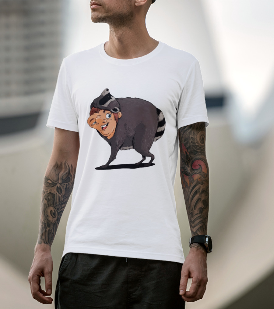 Raccoon Boy Animal Costume Quirky T-Shirt