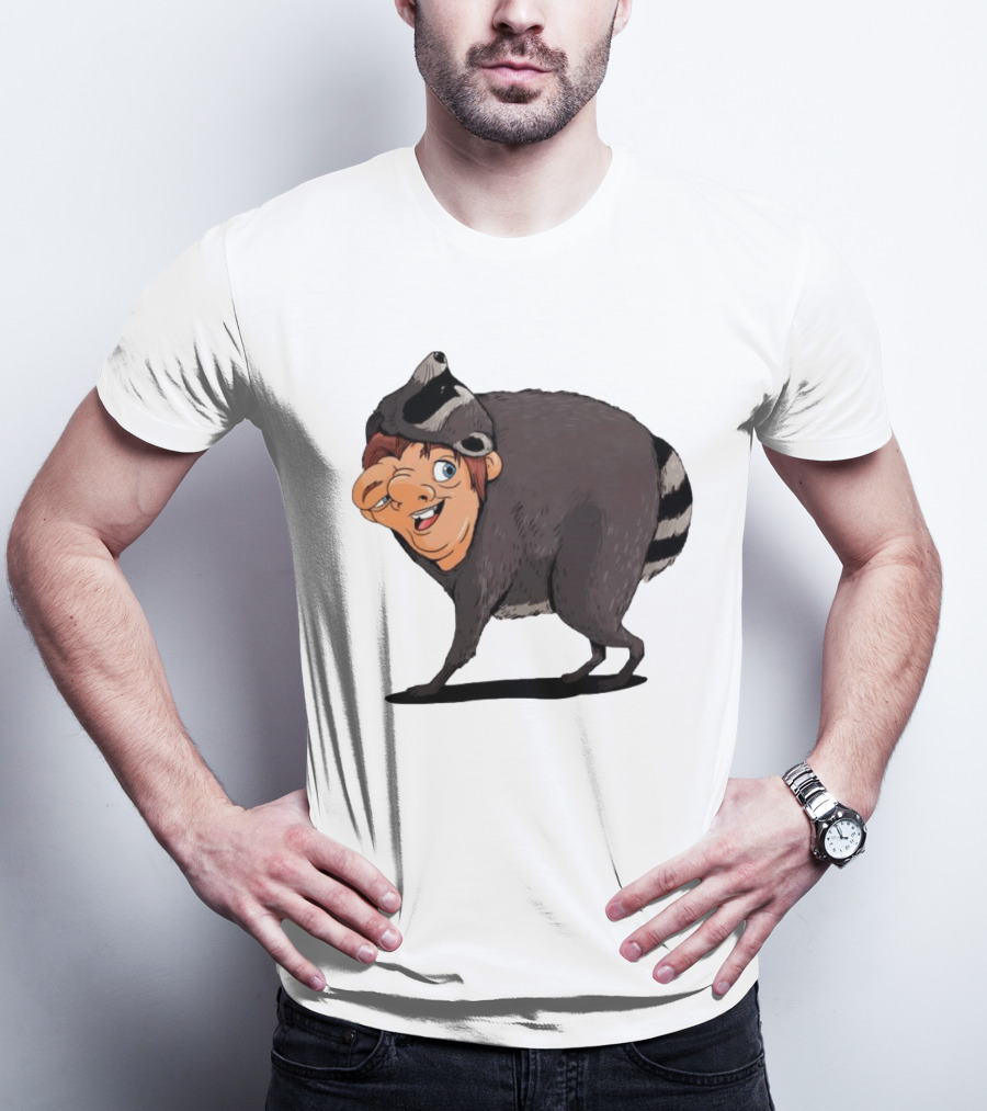 Raccoon Boy Animal Costume Quirky T-Shirt