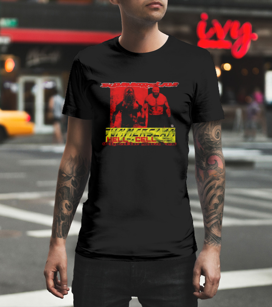 SummerSlam Hell In A Cell Brock Lesnar Oba Femi Cheatin Snakez T-Shirt