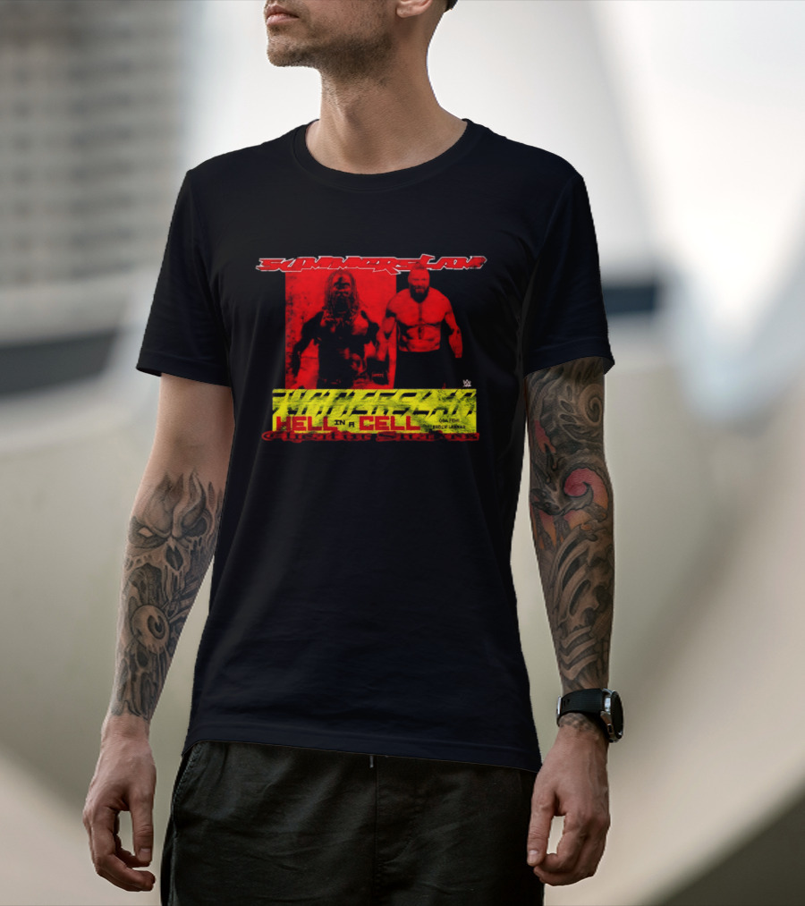 SummerSlam Hell In A Cell Brock Lesnar Oba Femi Cheatin Snakez T-Shirt