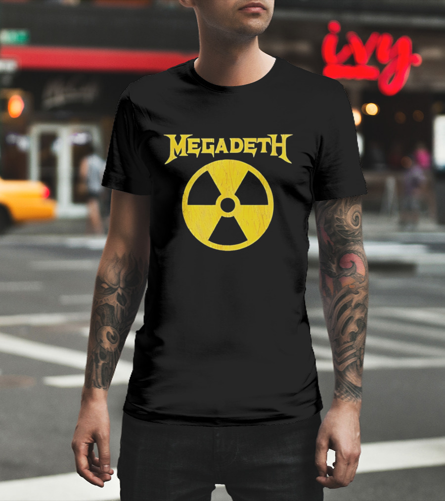 Megadeth Distressed Radioactive Symbol Heavy Metal T-Shirt