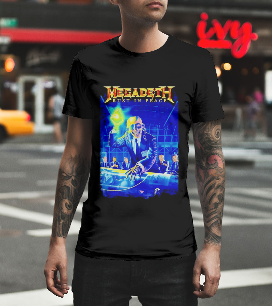 Megadeth Rust In Peace Vic Rattlehead Thrash Metal Classic Album T-Shirt