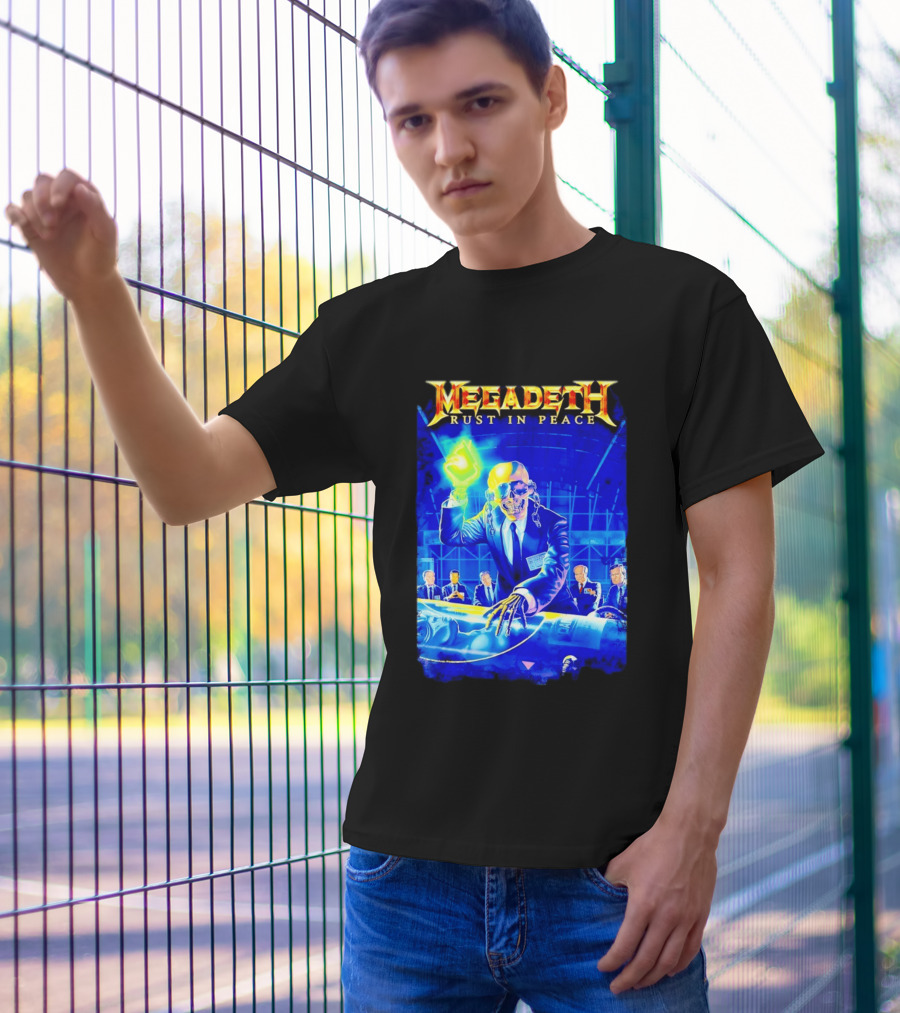Megadeth Rust In Peace Vic Rattlehead Thrash Metal Classic Album T-Shirt