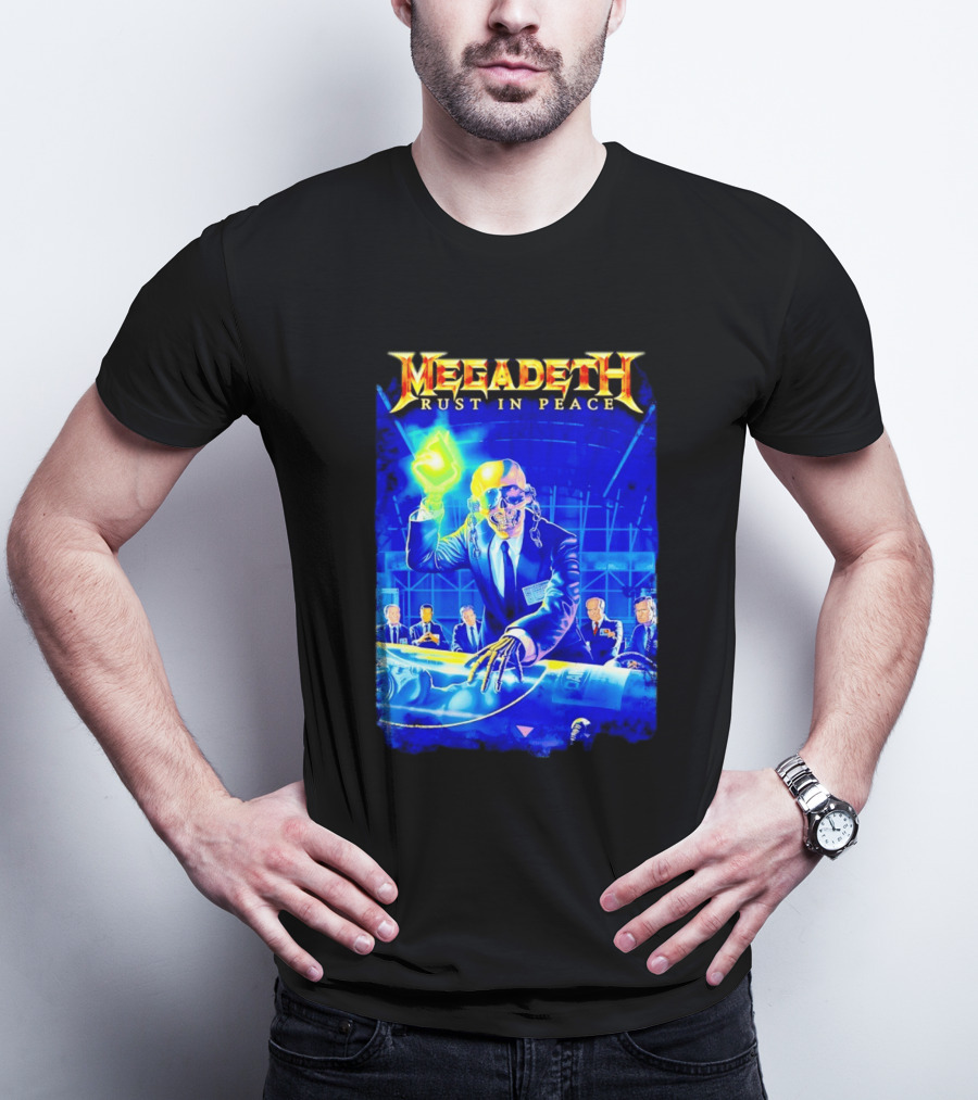 Megadeth Rust In Peace Vic Rattlehead Thrash Metal Classic Album T-Shirt