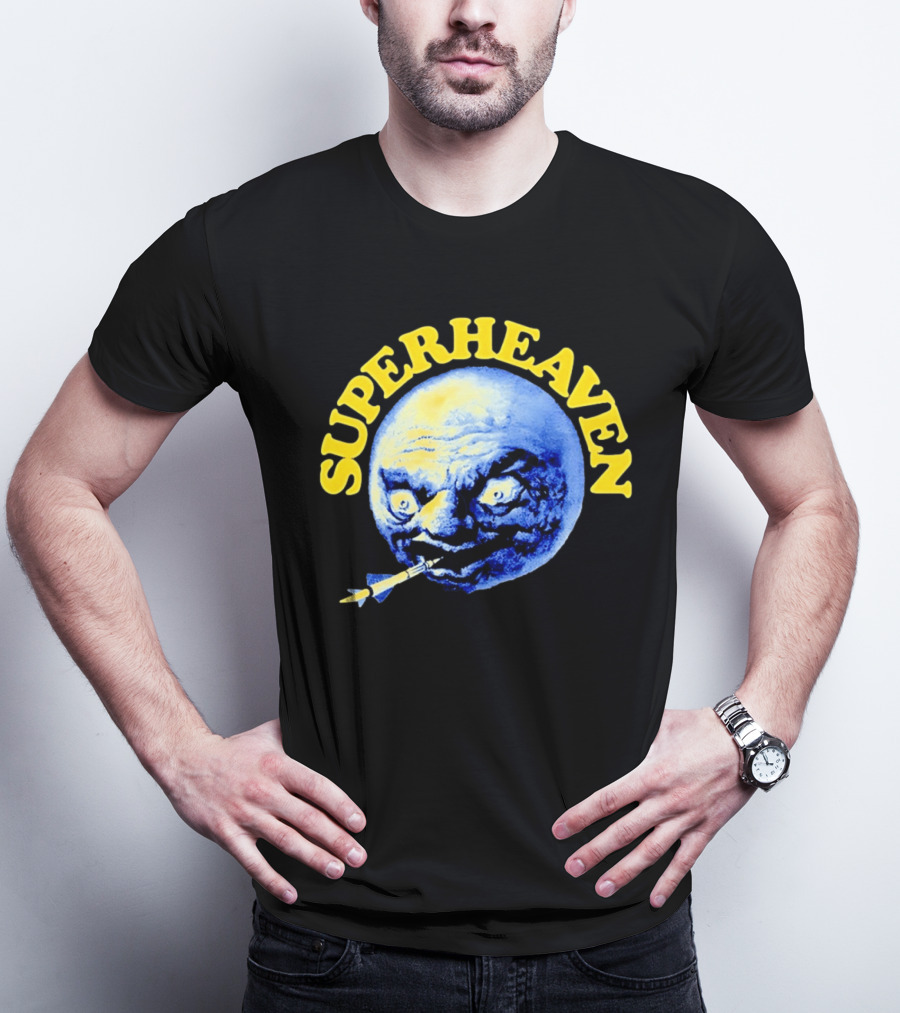 Superheaven Moon Rocket Alternative Rock Moon Face T-Shirt