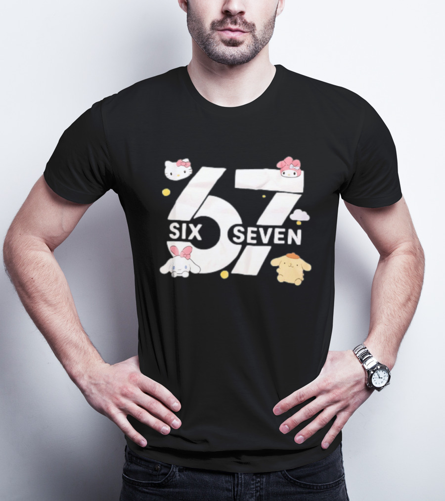 Hello Kitty Friends Sanrio Six Seven Characters T-Shirt