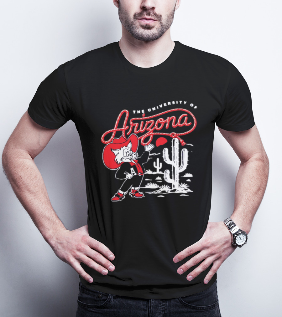 The University Of Arizona Wildcats Cowboy Cactus Scene T-Shirt