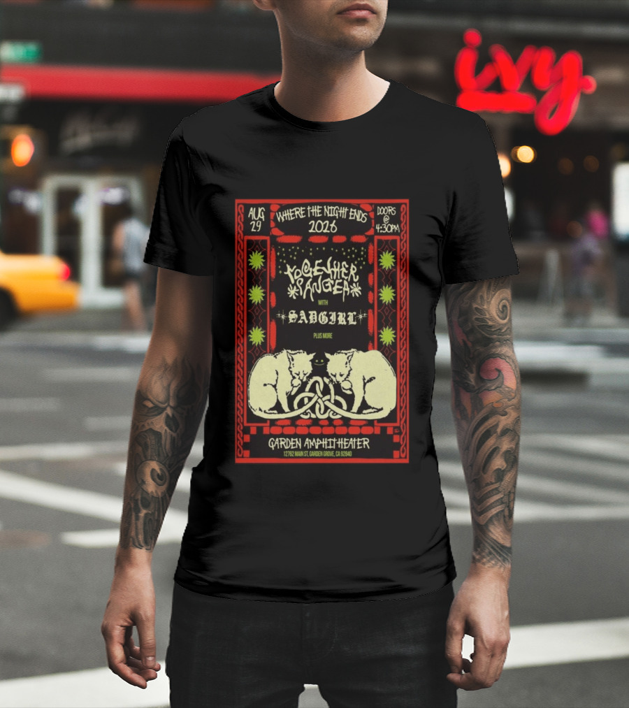 Together Sanguis Garden Amphitheater Concert August 29 2026 Featuring Sadgirl Where The Night Ends T-Shirt