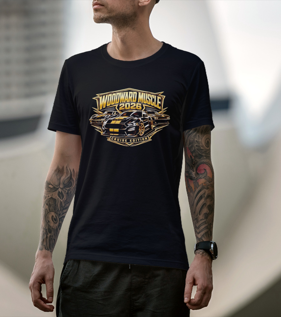 Woodward Muscle 2026 Cruise Edition Classic Car Collection T-Shirt
