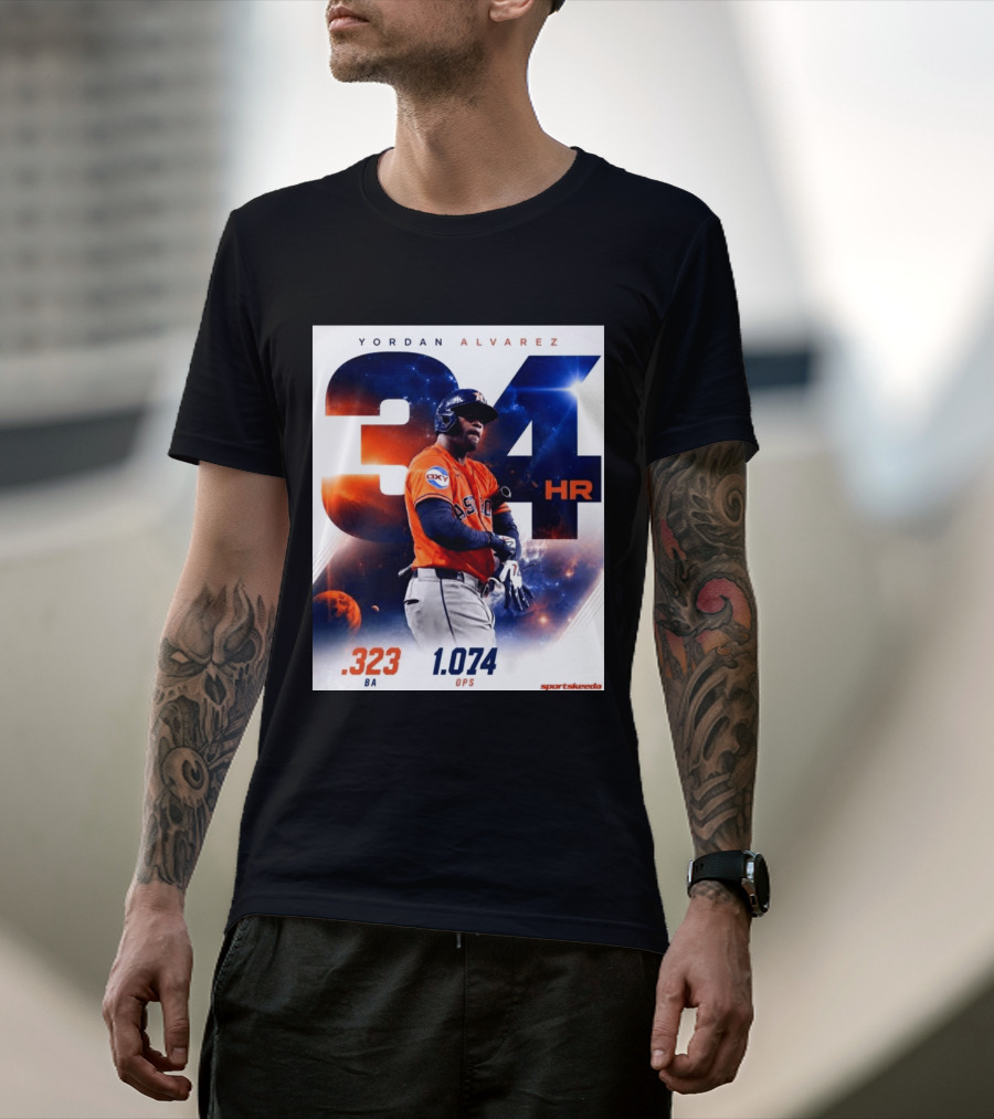 Yordan Alvarez 34 HR .323 BA 1.074 OPS Astros T-Shirt