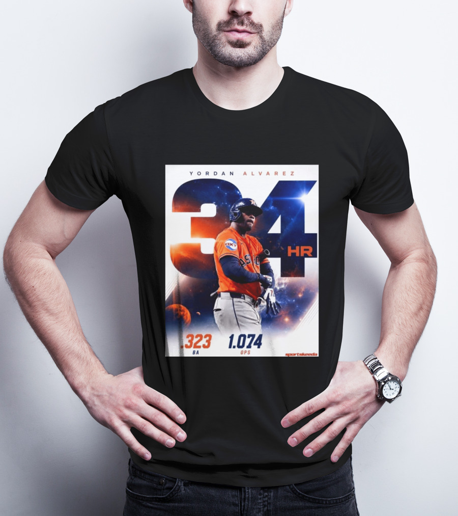 Yordan Alvarez 34 HR .323 BA 1.074 OPS Astros T-Shirt