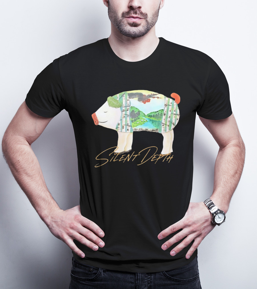 Silent Depth Pig Landscape Nature T-Shirt
