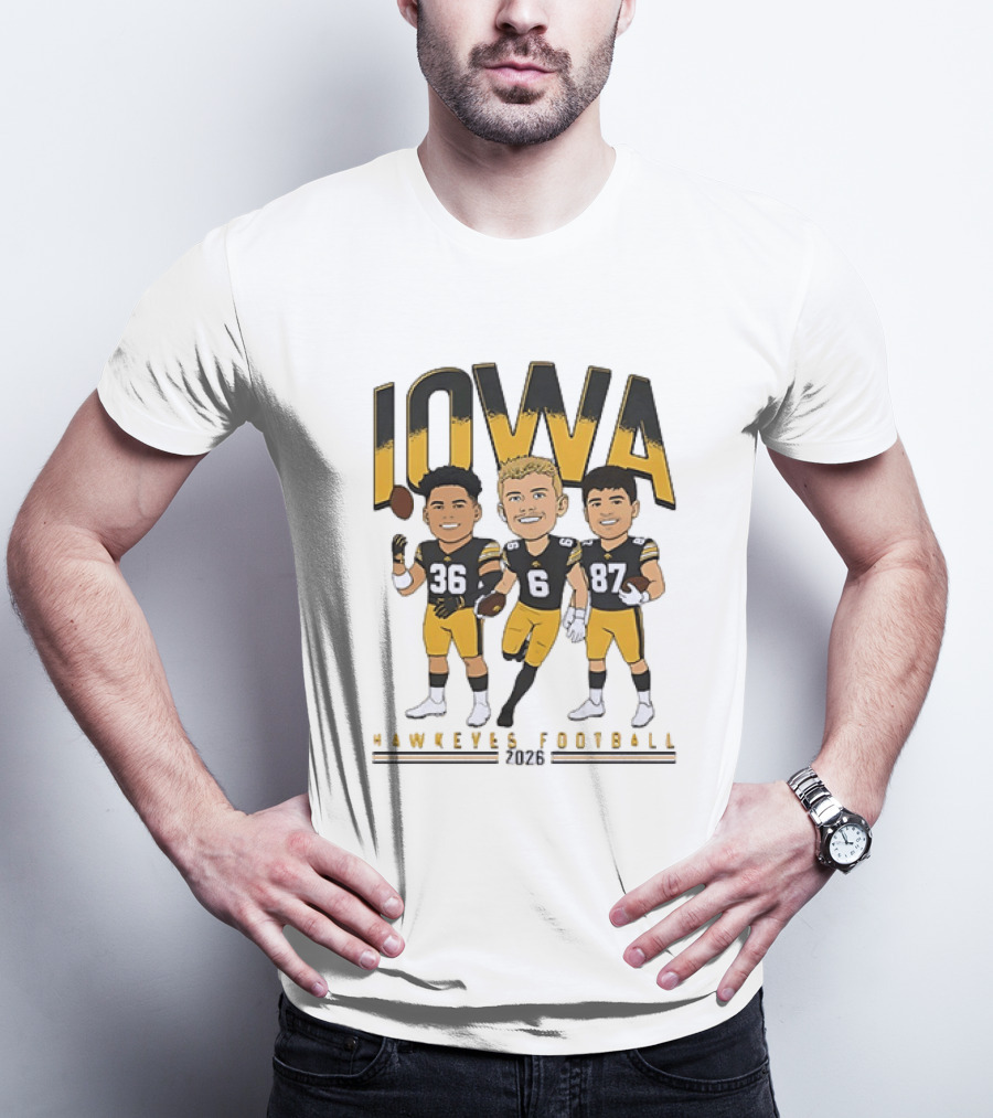 Iowa Hawkeyes Football 2026 Players 36 6 87 Team Spirit T-Shirt