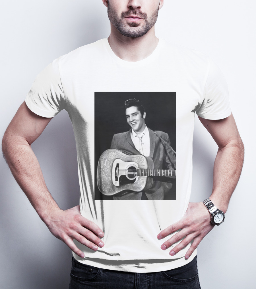 Elvis Presley Rock And Roll Iconic 1956 Style With Guitar T-Shirt