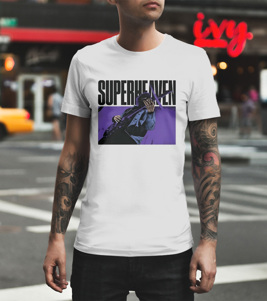 Superheaven Guitarist Performance Alternative Rock Purple Aesthetic T-Shirt