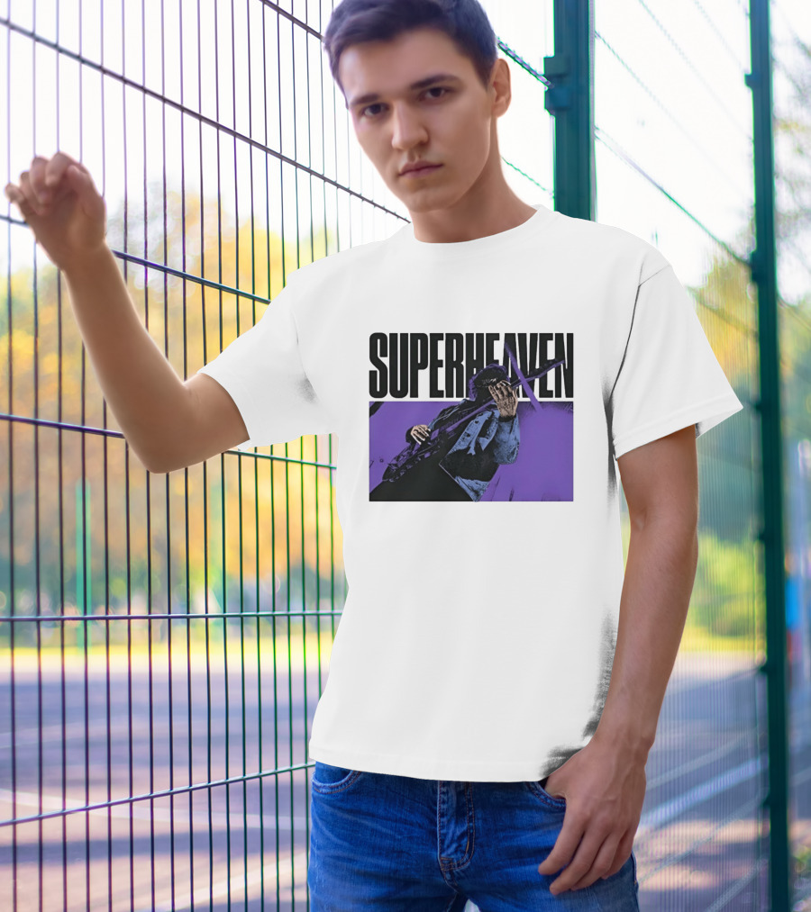 Superheaven Guitarist Performance Alternative Rock Purple Aesthetic T-Shirt