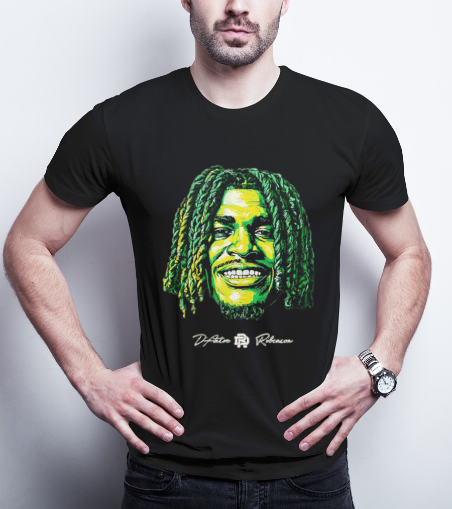 D’Antre Robinson Oregon Ducks NCAA Football Big Head T-Shirt