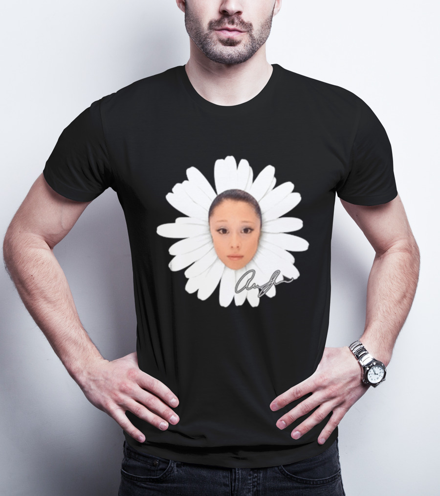 Ariana Petal Daisy Meme Face Cute Signature T-Shirt