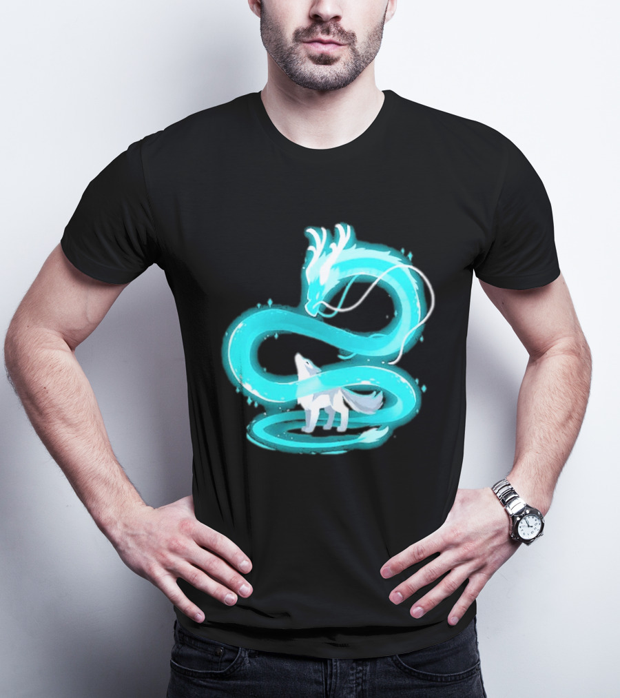 Esprit De La Lune Dragon And Wolf T-Shirt