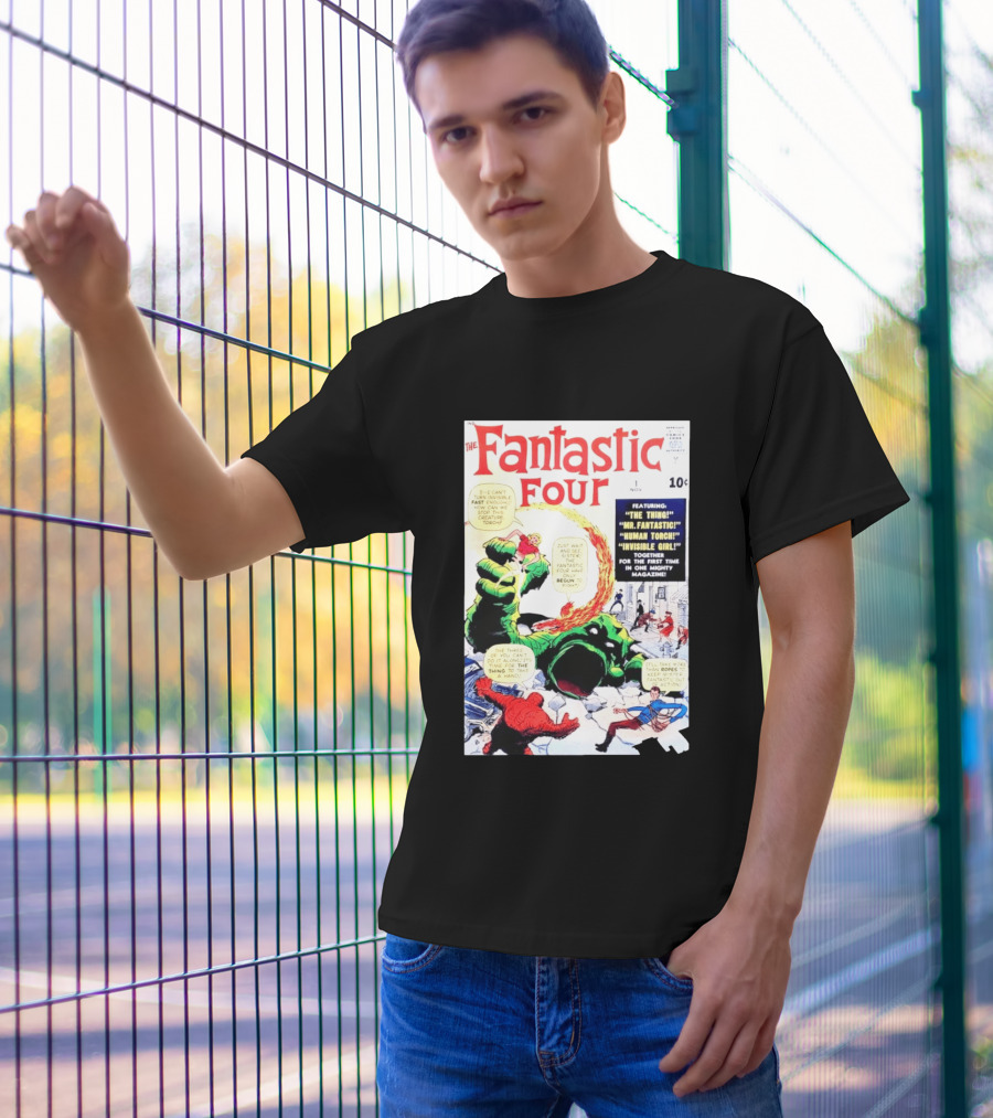 Fantastic Four #1 Nov 1961 Marvel Comics The Thing Mr. Fantastic Human Torch Invisible Girl Classic Cover T-Shirt
