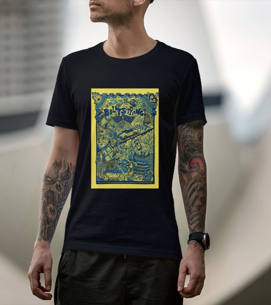 Billy Strings Charleston WV Aug 4 2026 Tour Concert Car Mountains Capitol Building T-Shirt