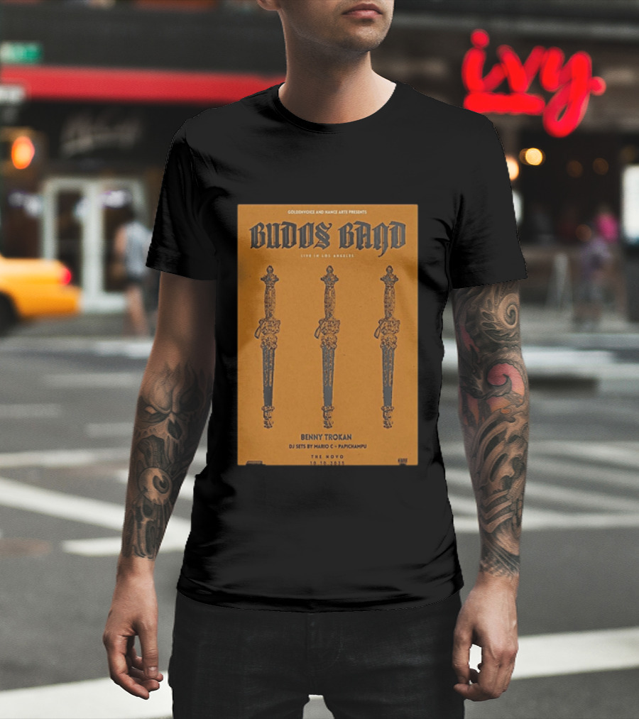 Budos Band Live Los Angeles The Novo October 10 2025 Benny Trokan Mario C Pachyman T-Shirt