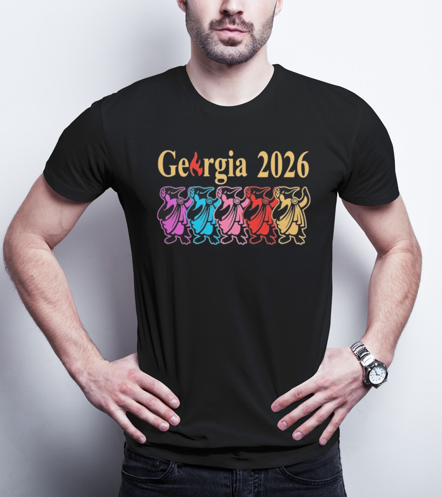 Georgia 2026 Colorful Penguin Lineup T-Shirt