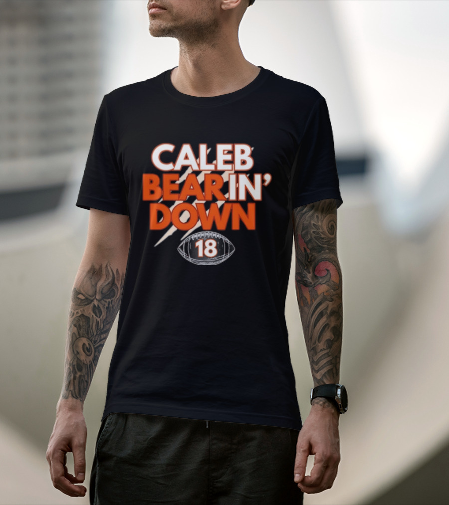 Caleb Bear In Down 18 Football Scratch Marks T-Shirt