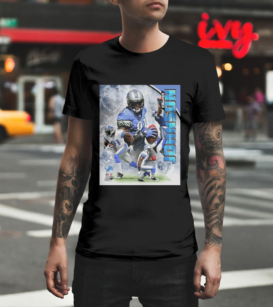Calvin Johnson Detroit Lions NFL Football Superstar T-Shirt