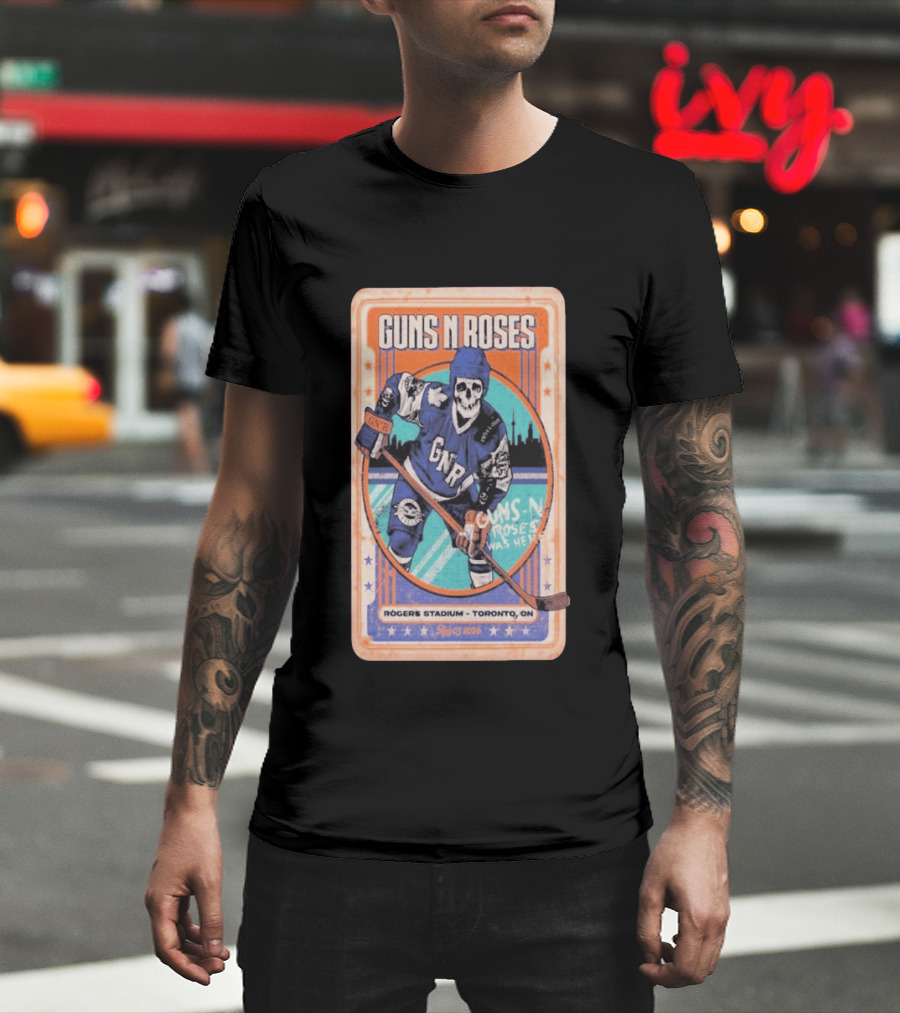 Guns N Roses Rogers Stadium Toronto ON 08 05 2026 Hockey Skeleton T-Shirt