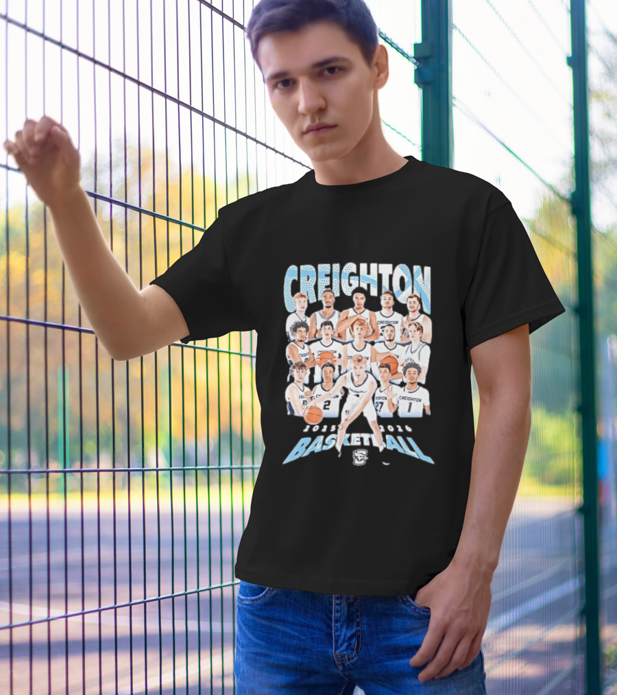 Creighton 2026 Basketball Team Players Roster T-Shirt