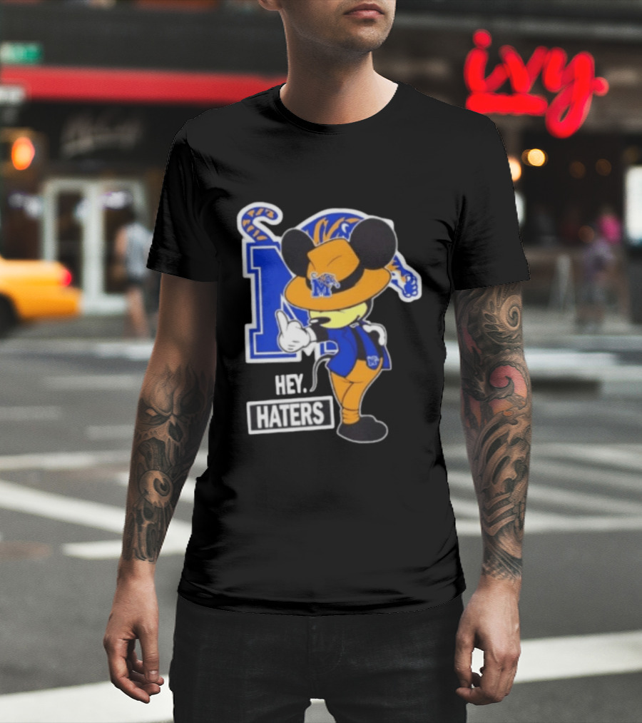 Mickey Hey Haters Memphis Tigers Football Fan T-Shirt