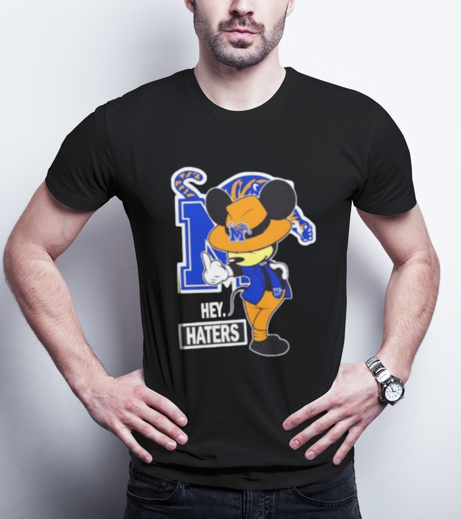 Mickey Hey Haters Memphis Tigers Football Fan T-Shirt