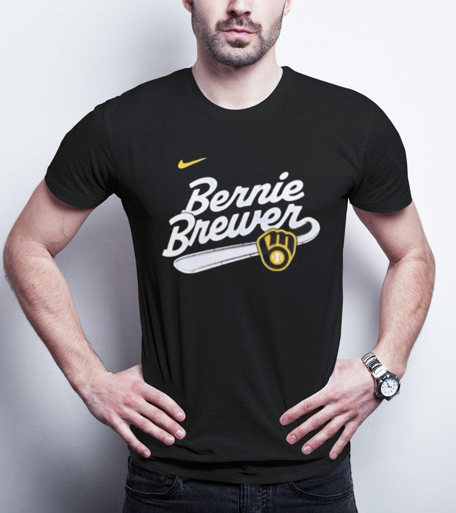 Bernie Brewer Milwaukee Brewers Iconic Bat And Ball Nike T-Shirt