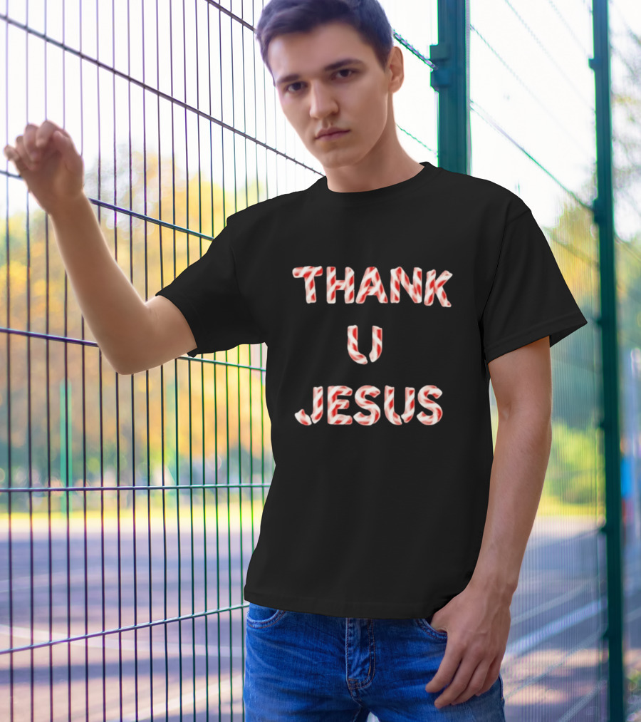 Original Daydrian Harding Thank U Jesus Candy Cane T-Shirt