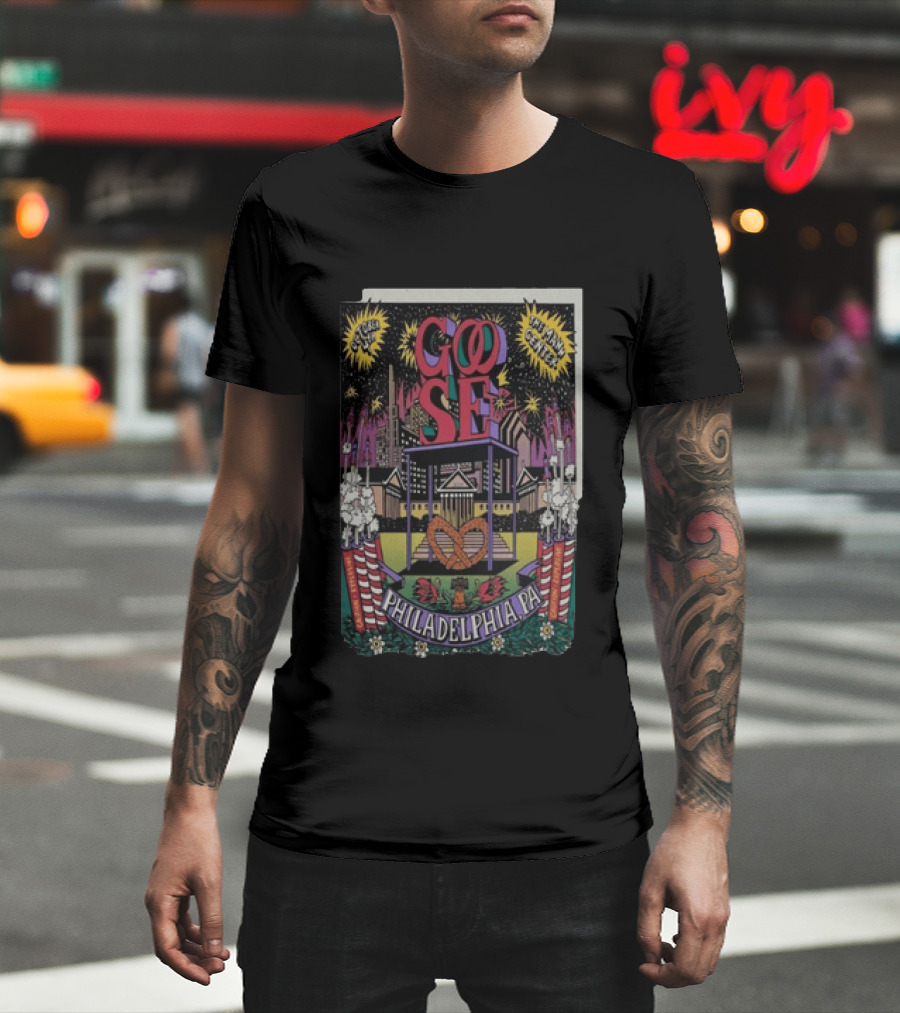 Goose Philadelphia Pa October 4 2025 Td Pavilion At The Mann Concert Event T-Shirt