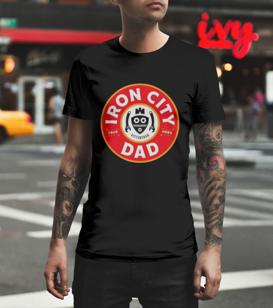 Iron City Dad Pittsburgh True Hero Circle T-Shirt
